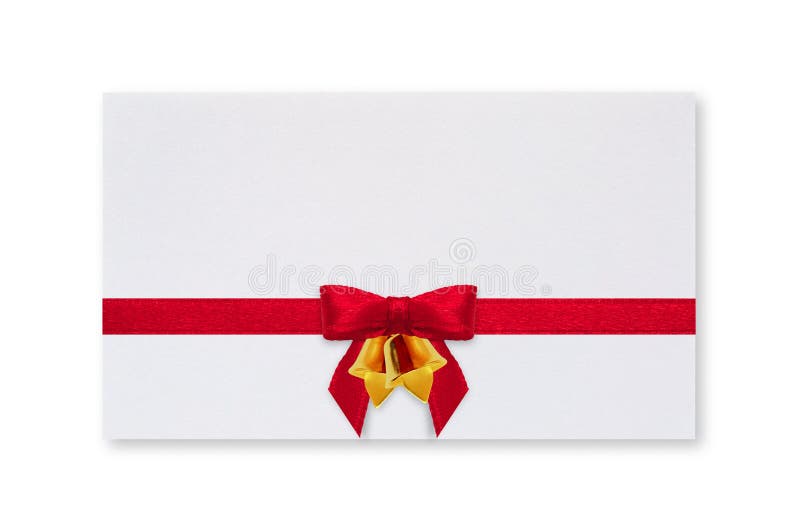 Paper Card & Red Bow stock image. Image of element - 156926051