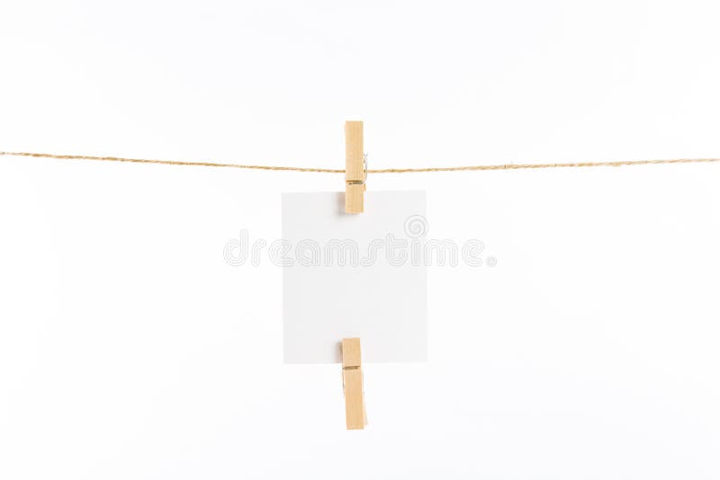 111 Paper Cards Hanging Rope Isolated Stock Photos - Free & Royalty ...