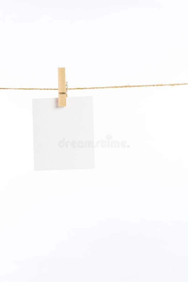 111 Paper Cards Hanging Rope Isolated Stock Photos - Free & Royalty ...