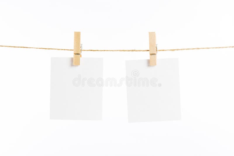 111 Paper Cards Hanging Rope Isolated Stock Photos - Free & Royalty ...