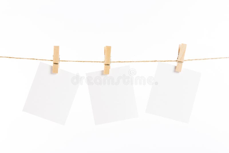 111 Paper Cards Hanging Rope Isolated Stock Photos - Free & Royalty ...