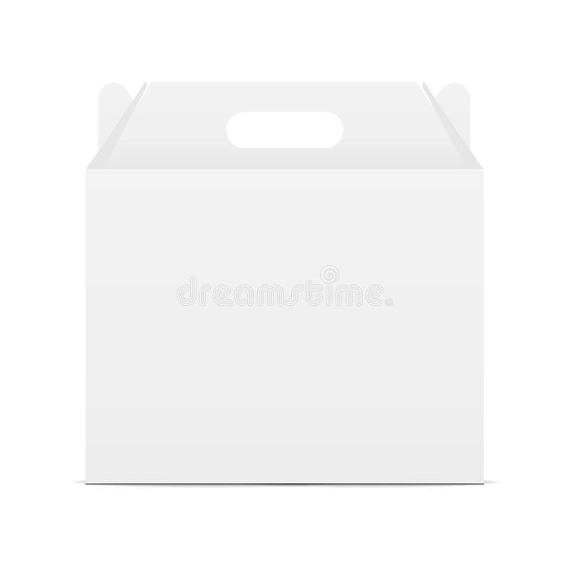 Cardboard box with handle stock vector. Illustration of view - 110365522