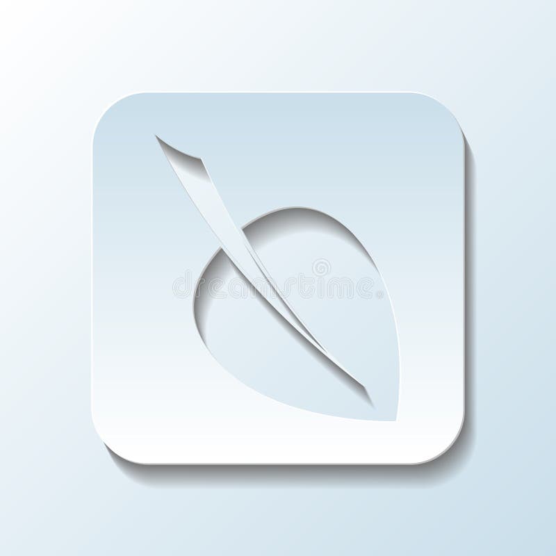 Paper Carved Leaf Vector Illustration Stock Vector - Illustration of ...