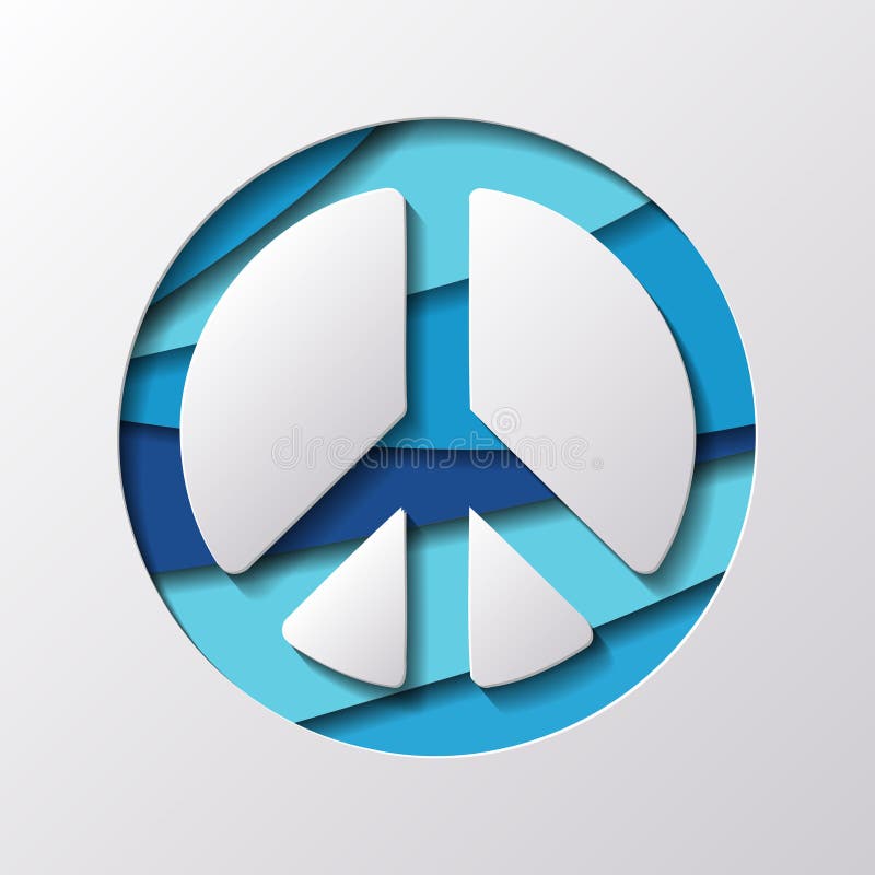 Paper Carved Symbol of Peace Vector Illustration Stock Vector ...