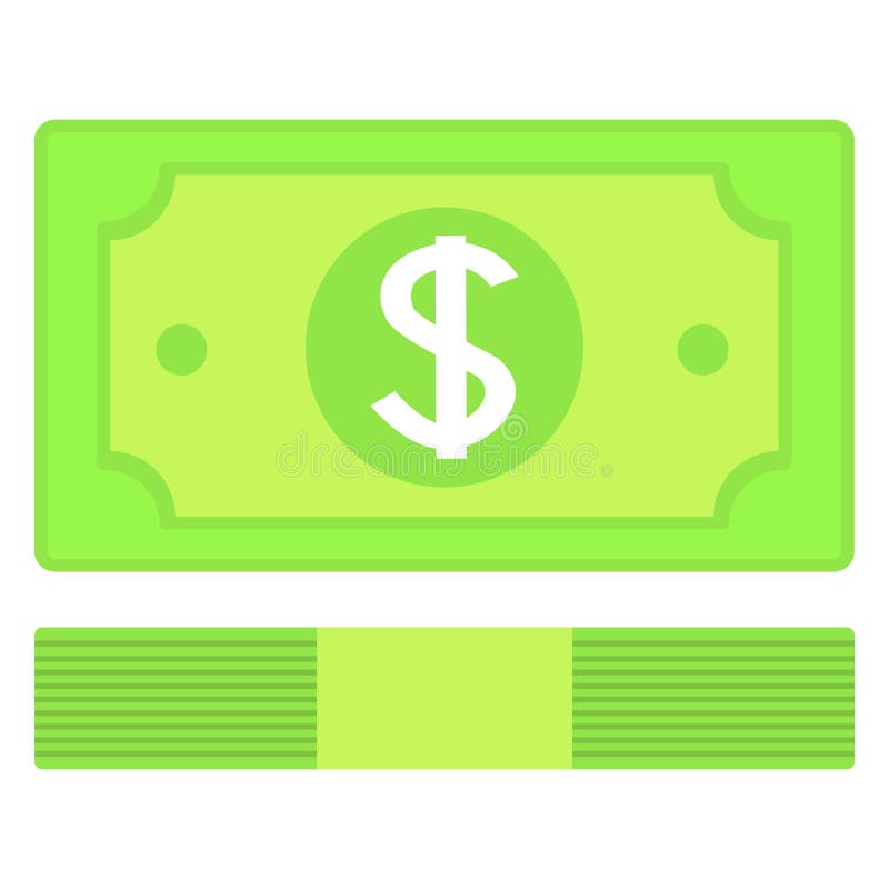 Paper cash green cash. stock vector. Illustration of currency - 231012718