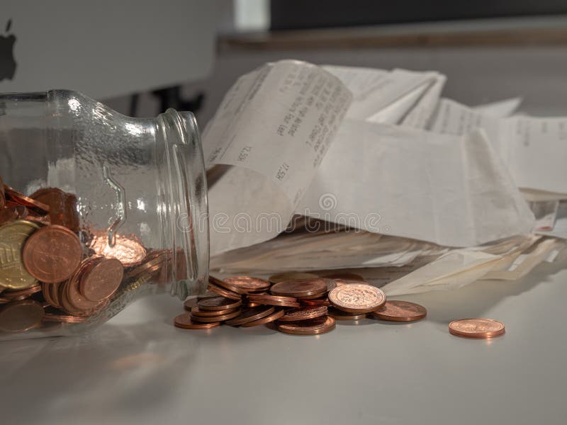 Paper Cash Receipts in a Stack of Tickets. Stock Image - Image of ...