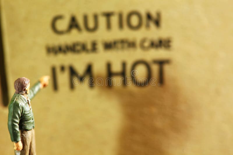 Paper caution label stock photo. Image of dangerous - 112177952