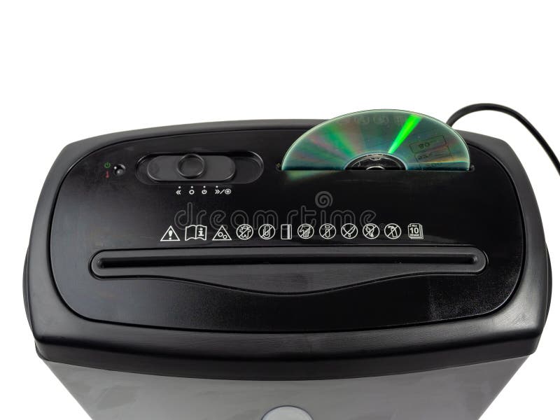 Paper and CD Shredder. Stationery Document Shredder Stock Photo - Image ...