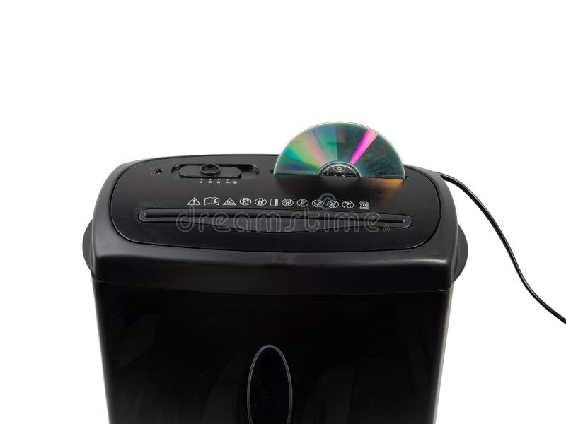 Paper and CD Shredder. Stationery Document Shredder Stock Photo - Image ...