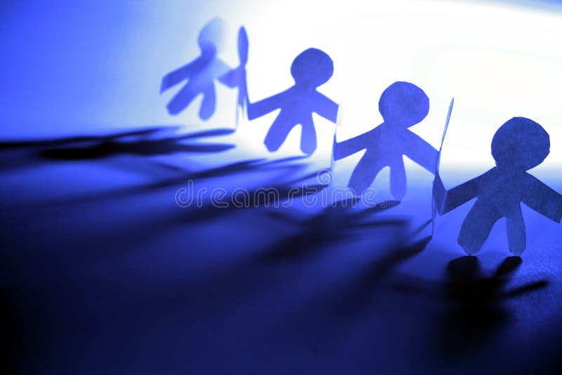 Paper-chain stock photo. Image of connection, joined, business - 3609946