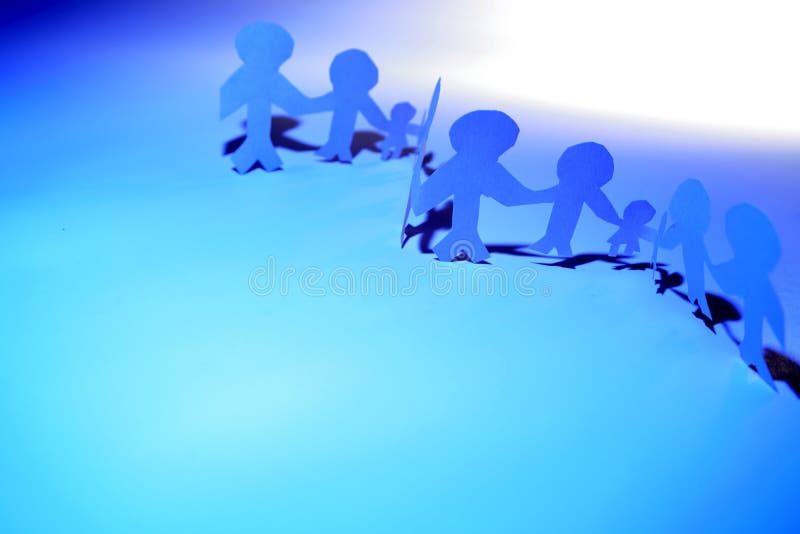 Paper-chain stock image. Image of dependence, crew, connection - 3668051