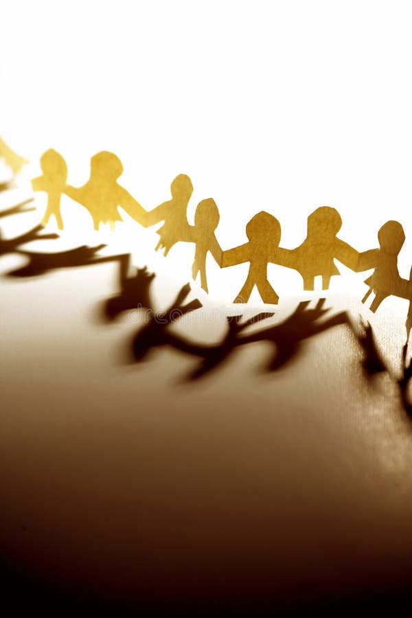 Paper-chain stock photo. Image of collaboration, contact - 4050244