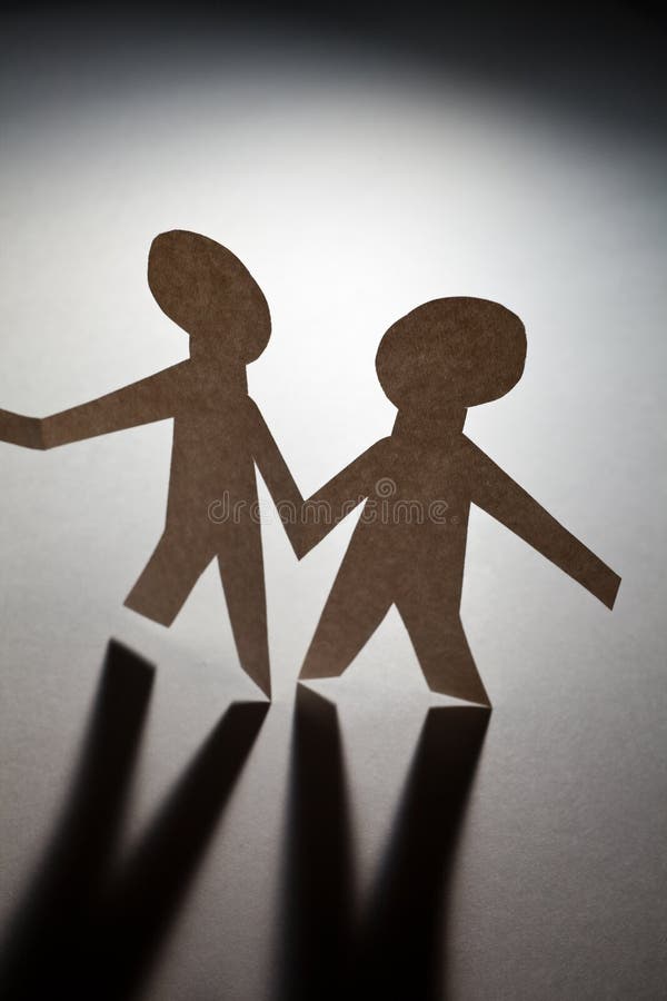 Paper Chain Men stock photo. Image of concepts, friends - 189164522