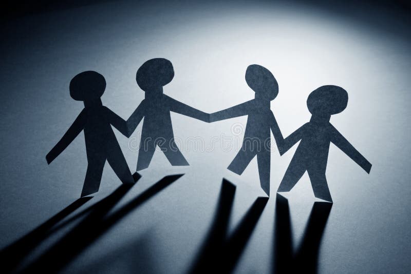 Paper Chain Men stock image. Image of people, concepts - 189164545