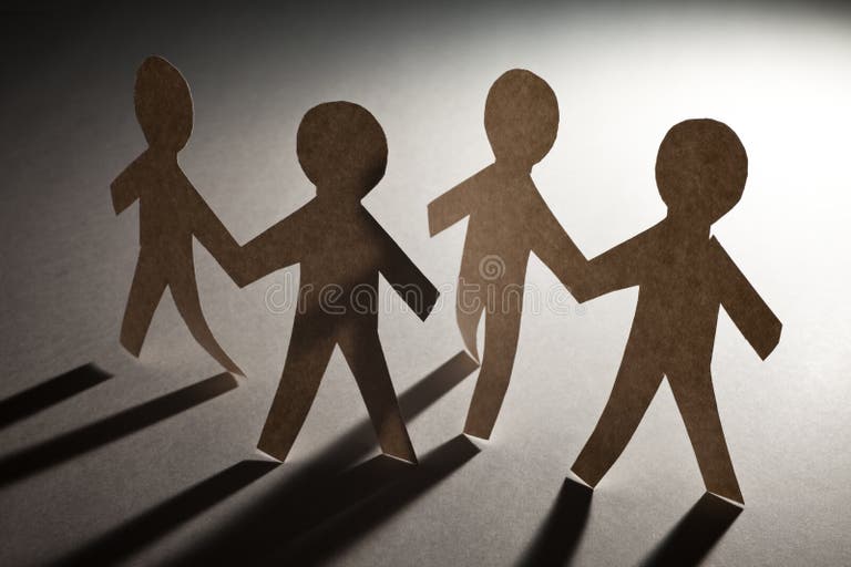 Paper Chain Men stock photo. Image of team, paper, friendship - 35283564