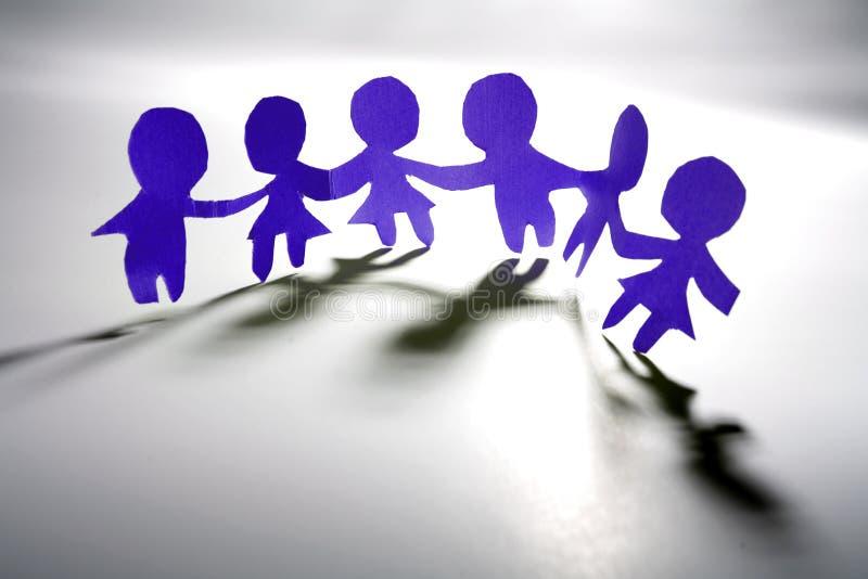 Paper-chain people stock photo. Image of friends, cooperative - 4247884