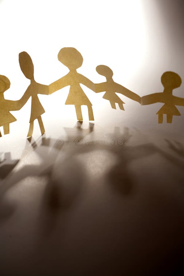 Paper-chain people stock photo. Image of friends, contact - 4417182