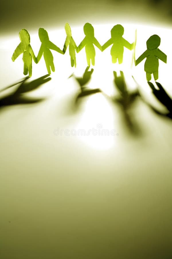Paper-chain people stock image. Image of concept, contact - 7997015