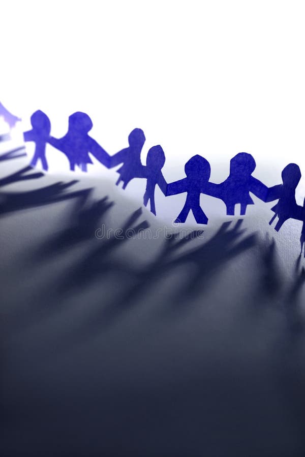Paper-chain people stock image. Image of concept, contact - 7997015