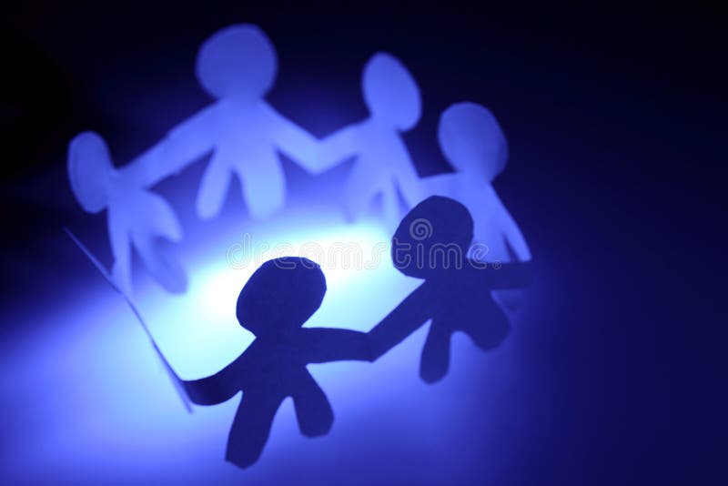 Paper-chain people stock photo. Image of collective, children - 6180848