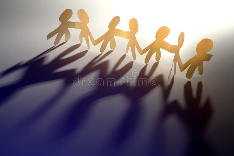 Paper-chain people stock image. Image of joined, dependence - 8471117