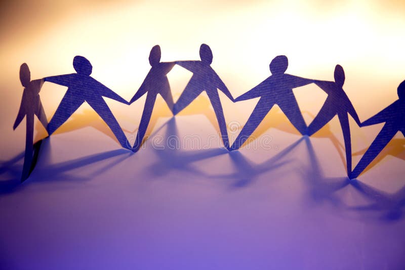 Paper-chain people stock image. Image of figures, conceptual - 9912463