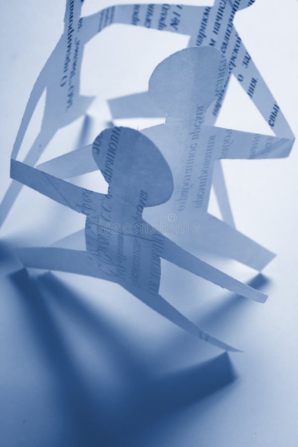 Paper-chain People Holding Hands Stock Photo - Image of group, crew ...