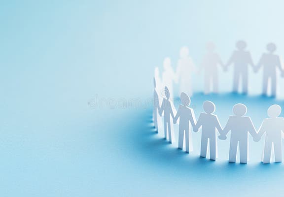 Paper Chain People Unity Teamwork Collaboration High Quality Image ...