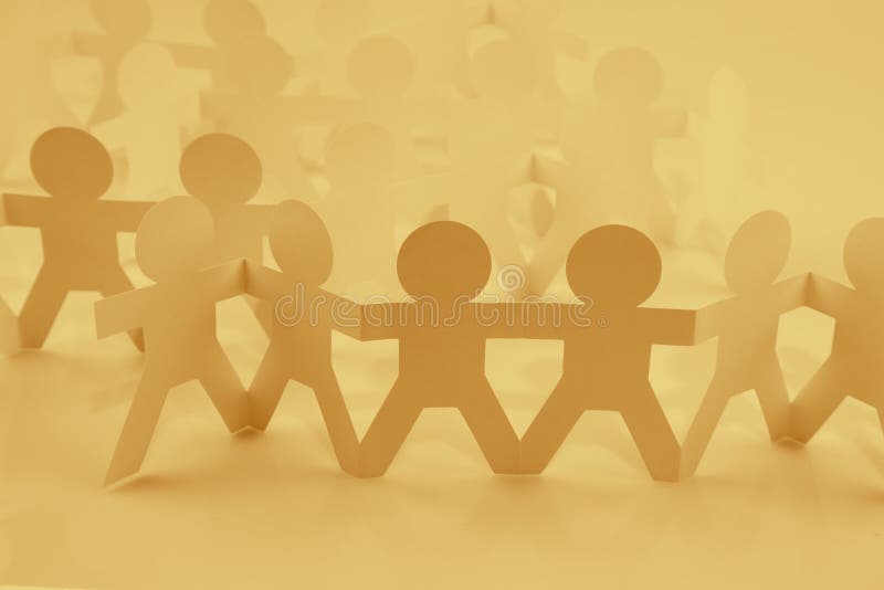 Paper chain team stock image. Image of unity, handsquot - 271556727