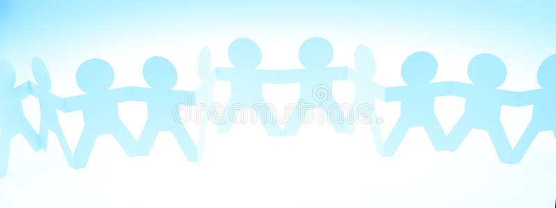 Paper chain team stock illustration. Illustration of cooperating ...