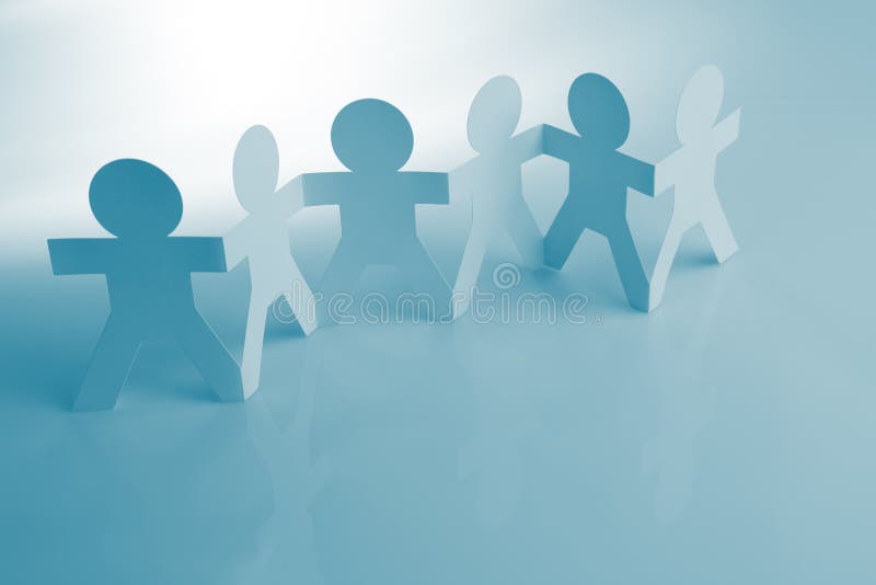 Paper chain team stock image. Image of cooperating, friends - 155690801