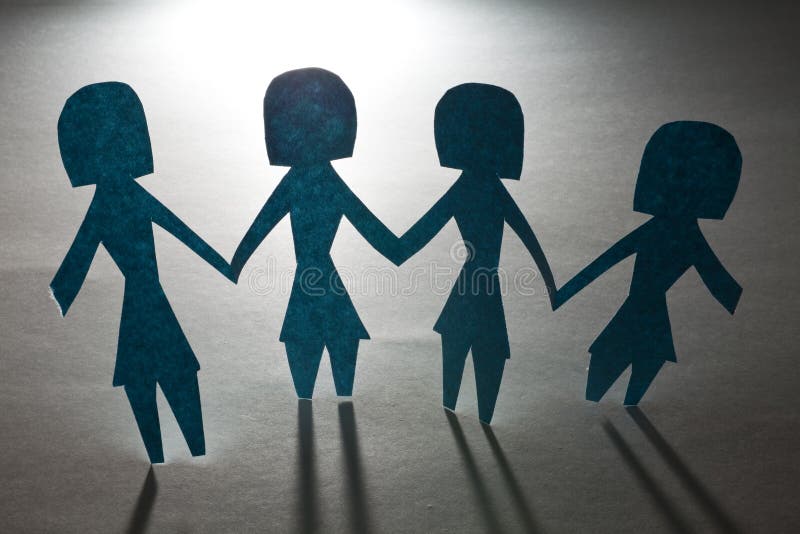 Paper Chain Women stock image. Image of unity, mama - 189164455