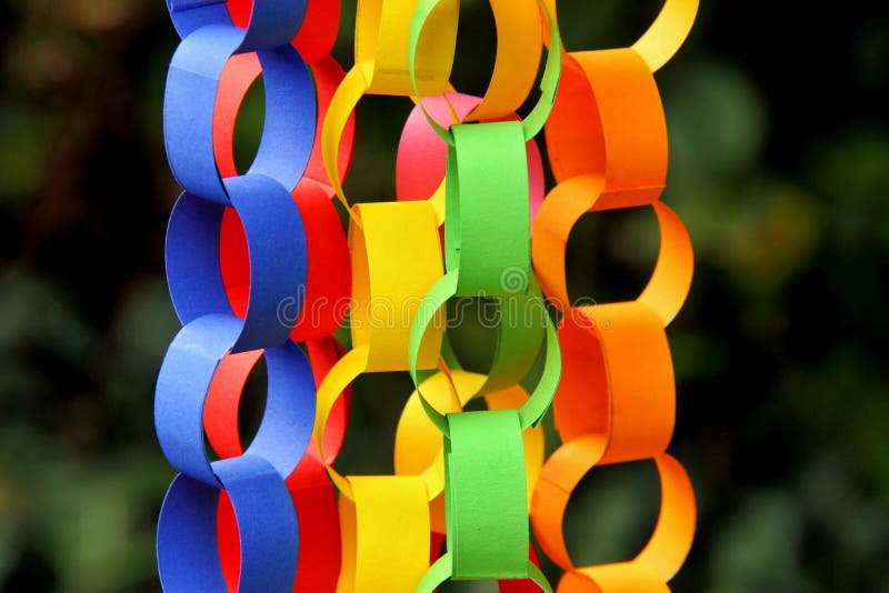 Paper chains stock image. Image of bunch, background - 58078927