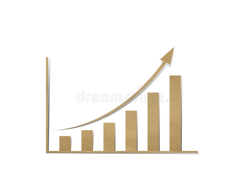 Rising Business Paper Chart Graph, Business Growth Stock Image - Image ...