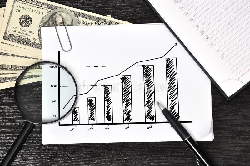 Paper with chart stock photo. Image of money, finance - 35933576