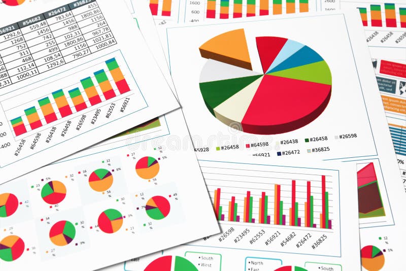 Sales Report in Statistics, Graphs and Charts Stock Image - Image of ...