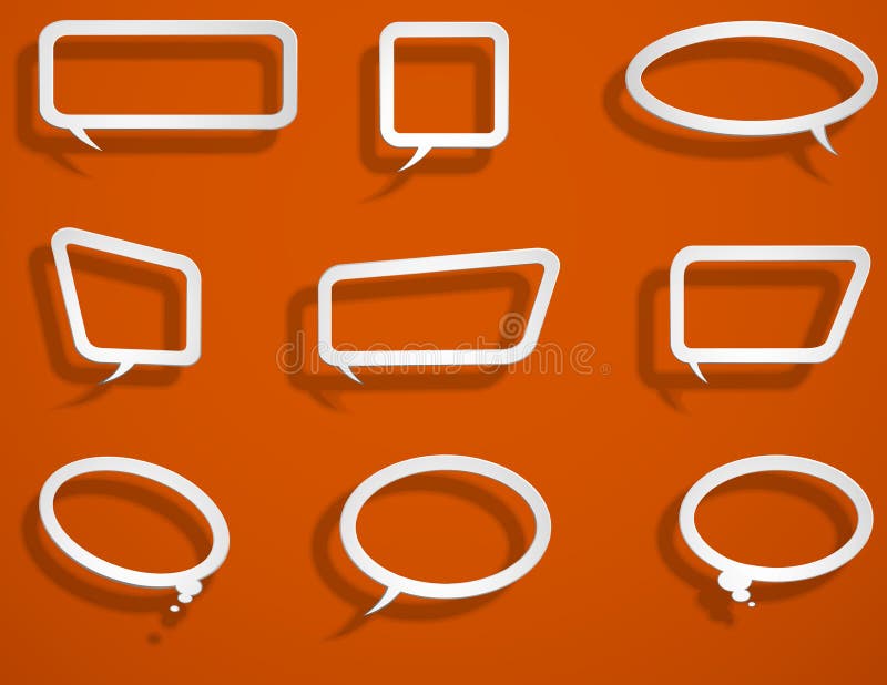 Paper Chat Bubbles Illustration Stock Vector - Illustration of button ...