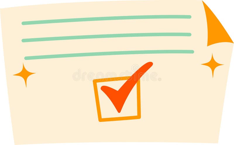 Paper with Check Mark stock vector. Illustration of office - 285100715