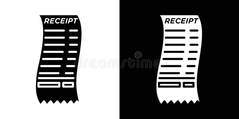 Paper Check Receipt Icon Isolated Flat Vector in Outline Stock Vector ...