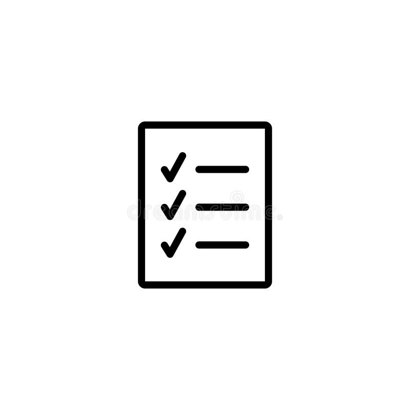 Paper Checklist Icon, Simple Style Stock Vector - Illustration of ... Paper Checklist Icon, Simple Style Stock Vector - Illustration of ...