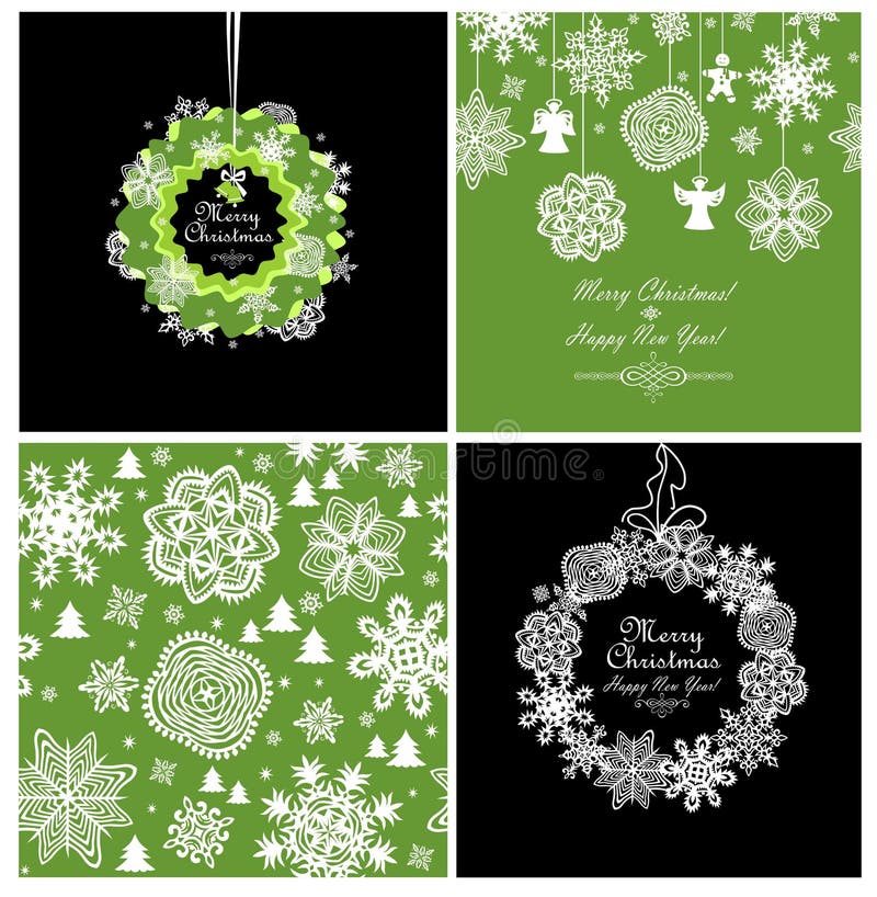 Paper Childish Decoration for Winter Holiday Stock Vector ...