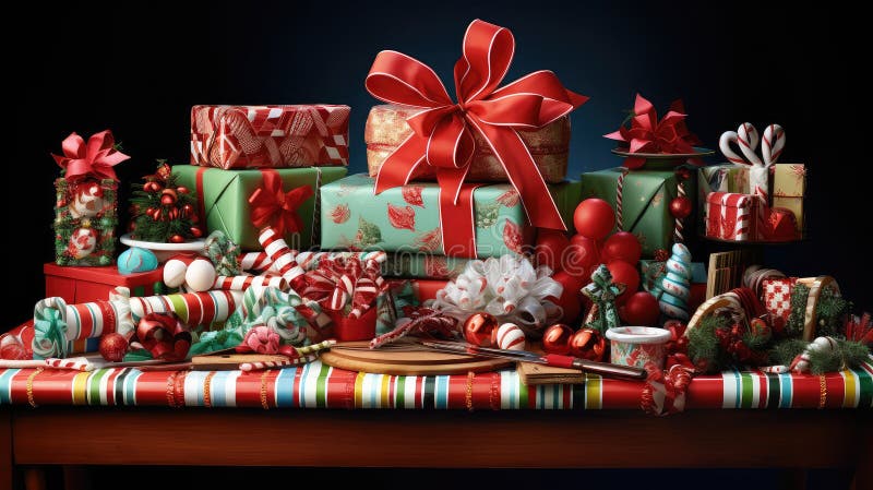 Paper Christmas Gift Pattern Stock Illustration - Illustration of ...