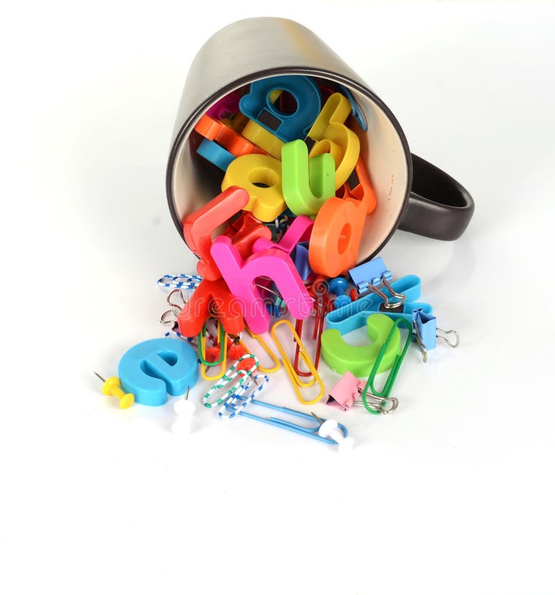 Paper Cilp Office Tools on White Stock Image - Image of attach, design ...