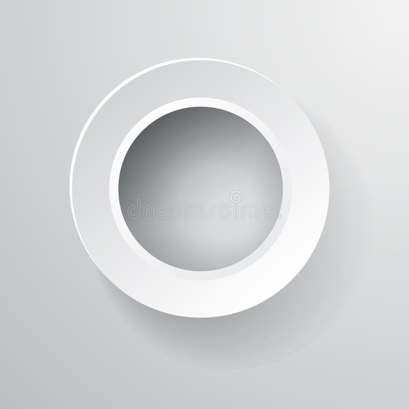 Paper Circle Banner with Drop Shadows. Vector Illustration Stock ...