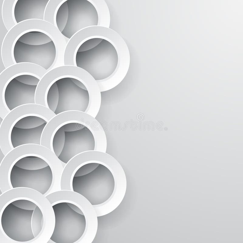 Paper Circle Banner with Drop Shadows. Vector Illustration Stock ...