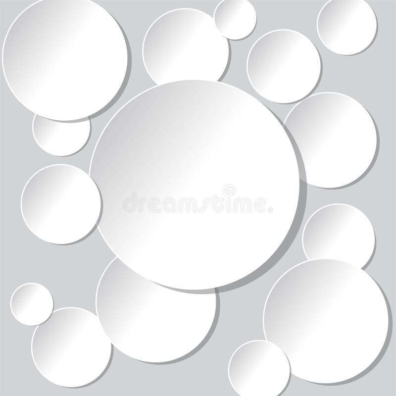 Paper Circle Banner with Drop Shadows. Vector Illustration Stock ...