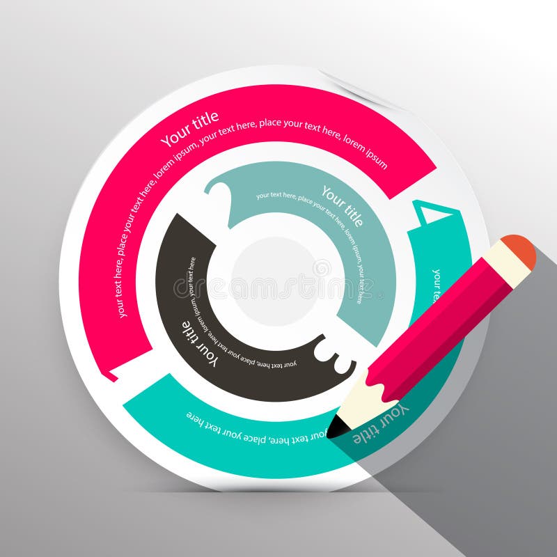 Paper Circle Vector Infographics Layout Stock Vector - Illustration of ...