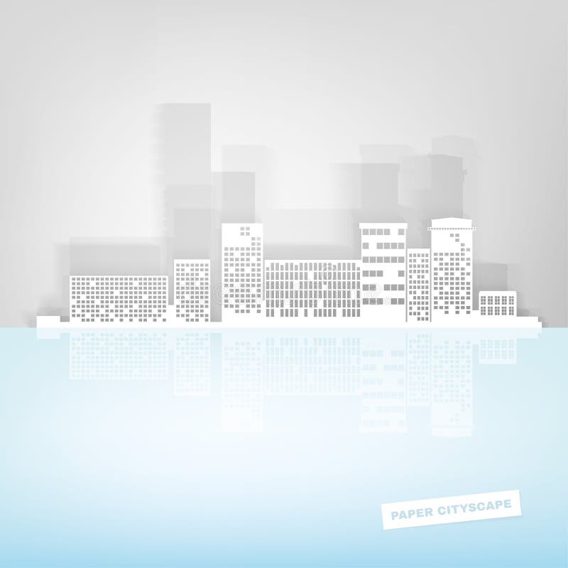 Paper cityscape stock vector. Illustration of country - 55670417