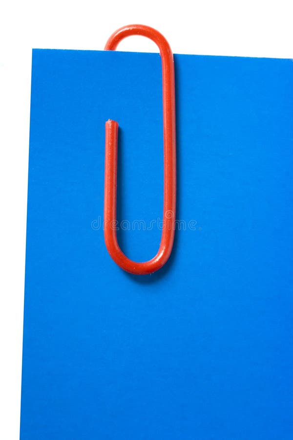 Paper-clip and Blue Short Letter Stock Image - Image of notepaper ...
