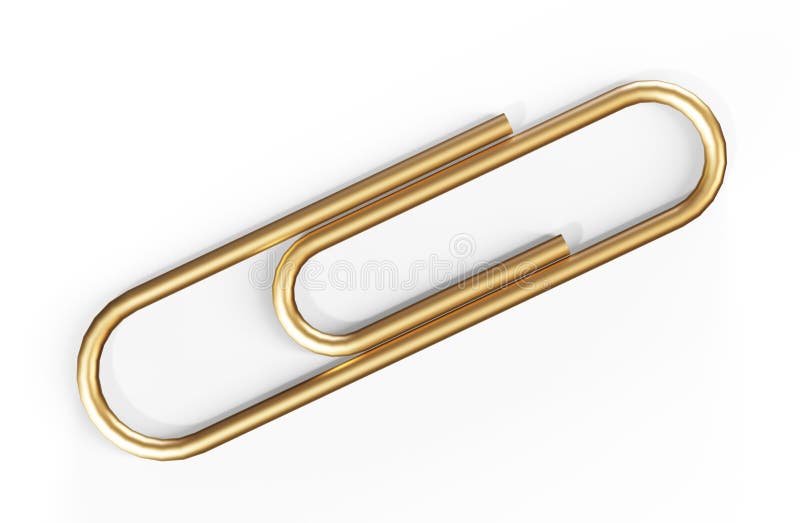 Paper Clip. 3d Render Icon. Cartoon Minimal Style Stock Illustration ...